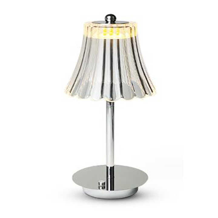 Portable Crystal Gold Metal Beside Lamps Rechargeable Battery Lamp 3 ...