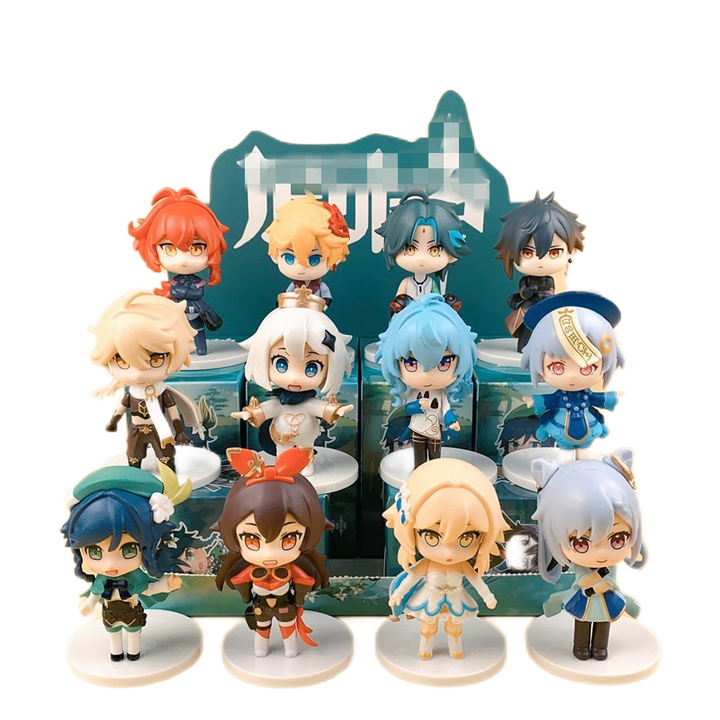 5 Styles Blind Box Xiao Aether Lumine Venti Diluc Paimon Zhongli Anime ...