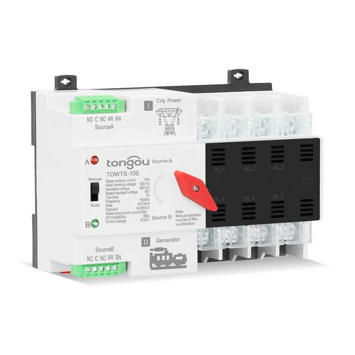 TONGOU 100A Automatic Transfer Switch & Mini Circuit Breakers - OEM