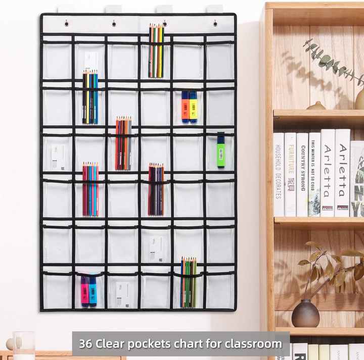 Classroom Pocket Charts - Organize Cell Phones & Calculators