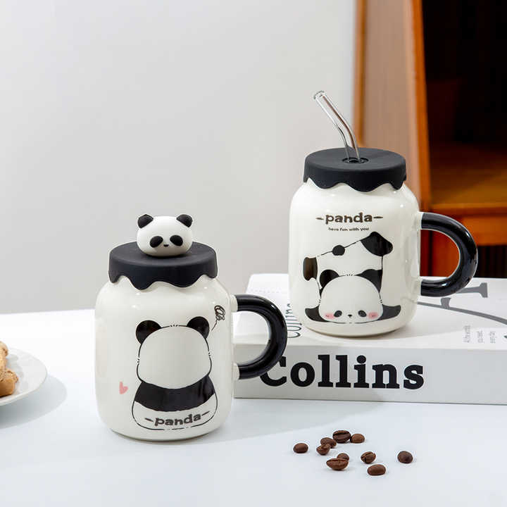 Creative Panda Ceramic Mug - Perfect for Breakfast & Coffee