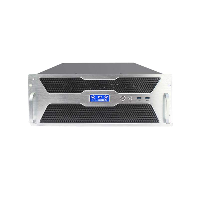 4U Industrial Computer Server Case with Dual PSU & Temp Screen