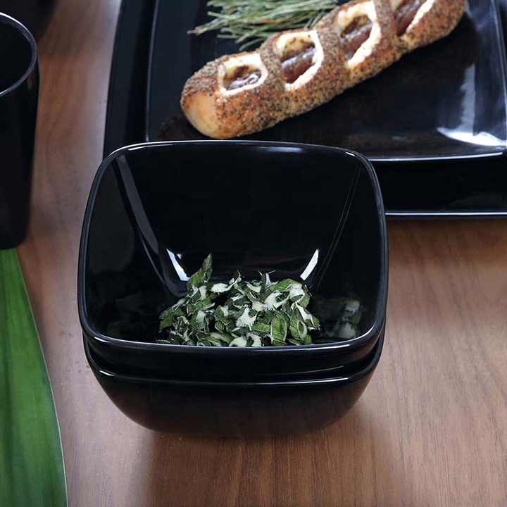 Free Sample Ceramic Dinner Set - 16pcs Stoneware Black