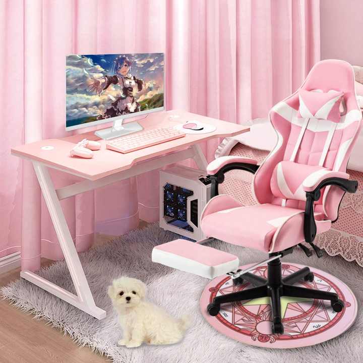 Pink Bunny Ears Gaming Chair - Comfort & Style for Girls