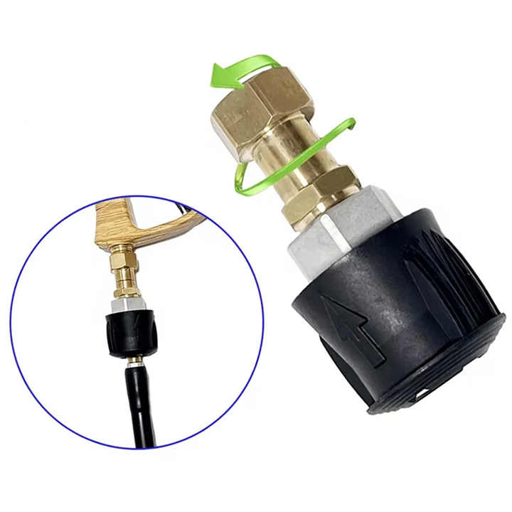 High Pressure Water Gun Water Pipe Adapter 360 ° Rotation Anti Winding ...