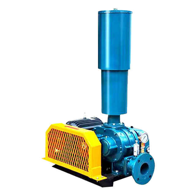 High-Pressure Three-leaf Roots Blower Aerator Cast Iron Blades Customizable OEM for Aquaculture ...