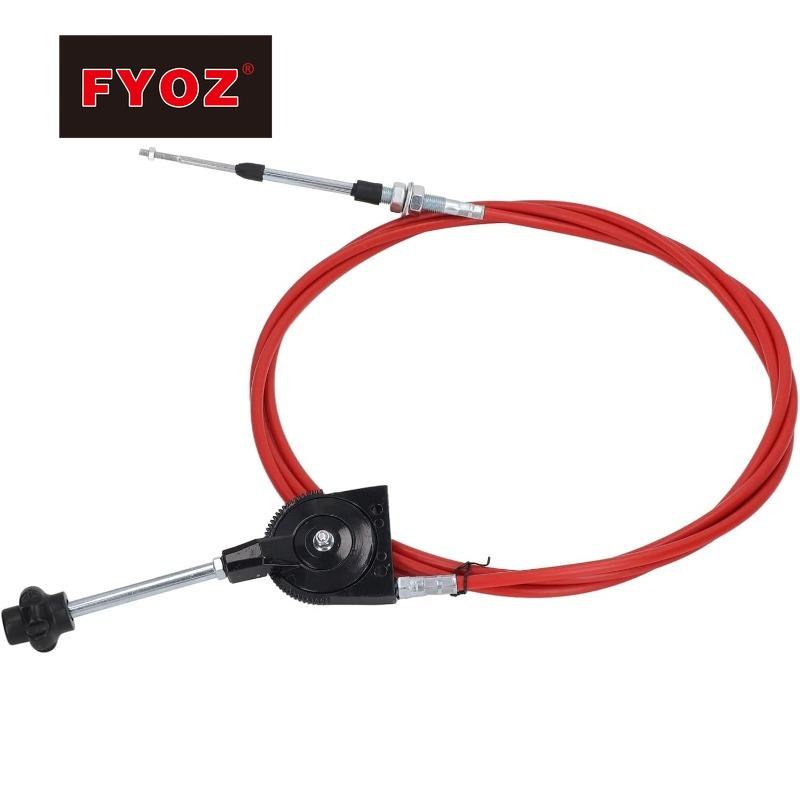 4.5m Manual Throttle Cable PU Tube Stainless Steel Connector Controller ...
