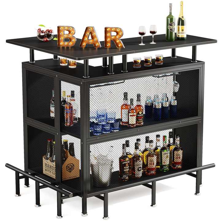 Tribesigns L Shaped Home Bar Table - Stylish & Functional