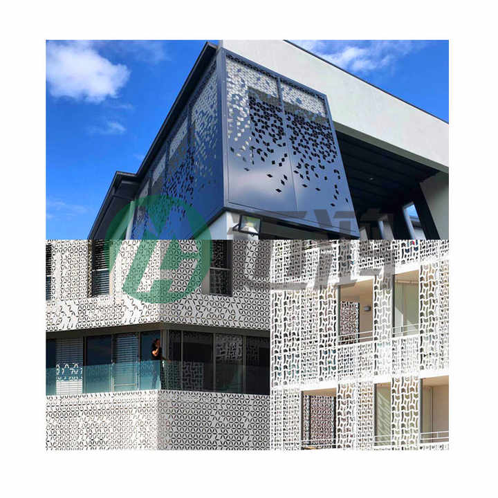 Exterior Perforated Aluminum Curtain Wall Cladding Decoration Laser ...