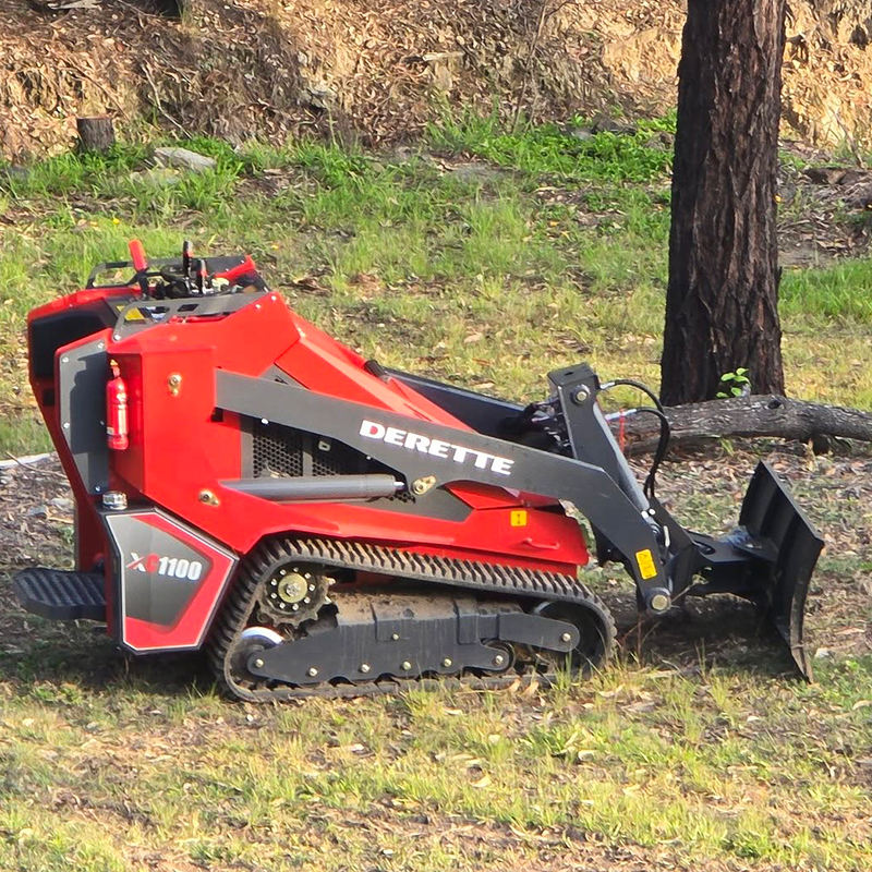 Derette XC1100 Mini Skid Steer Crawler Loader Stand on Design Compact ...