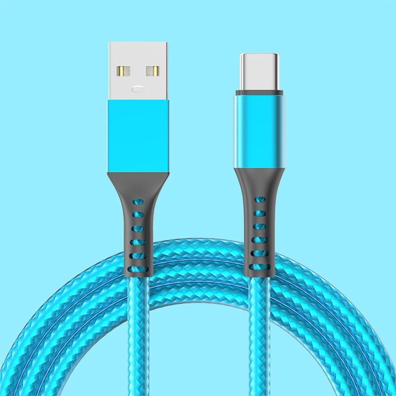 Nylon/PVC Braided USB Type-C 5A Fast Charging Cable with Pure Copper ...