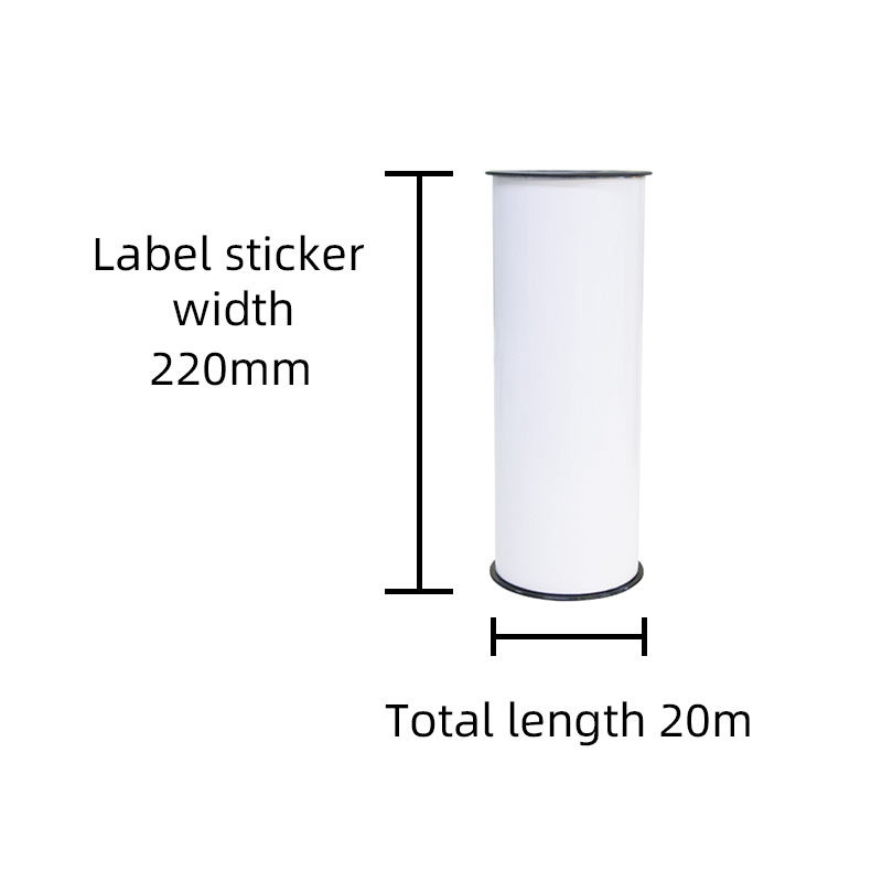MASUNG MS-BQ220 White PVC Adhesive Label Sticker Paper 220mmx20m for ...