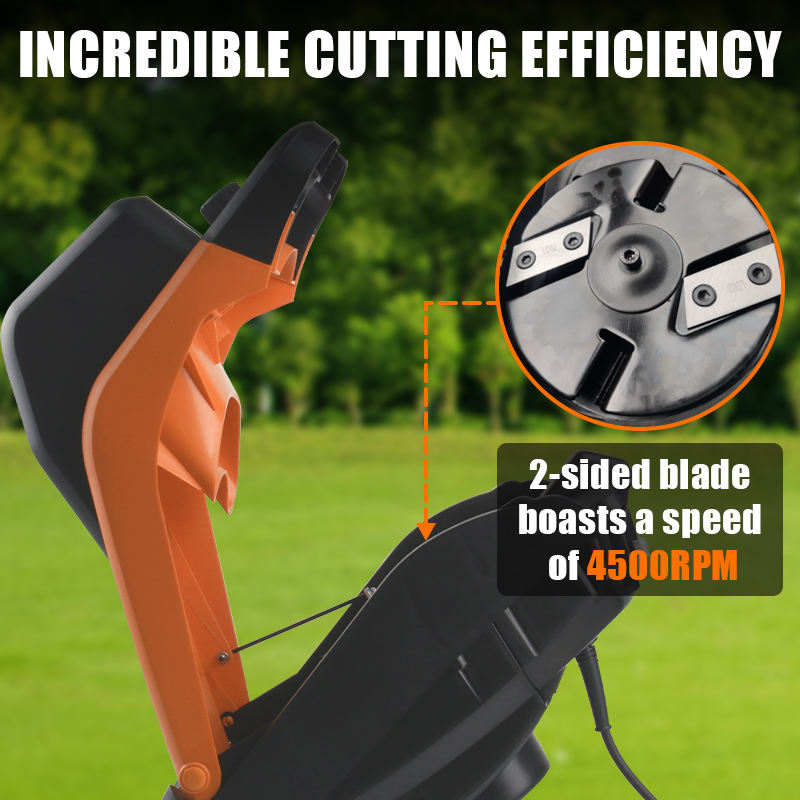 2400W Corded Industrial Electric Garden Shredder Machine Tree Branch ...