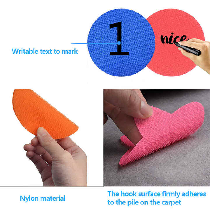 Carpet Markers Sitting Spots Classroom Circles Carpe Colorful Hook and ...