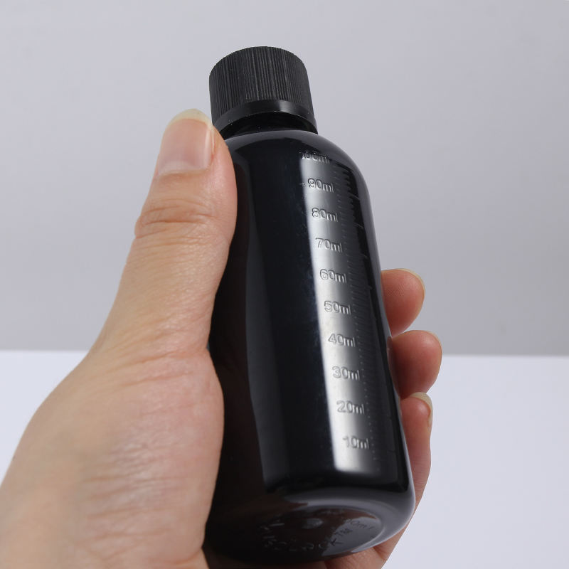 100ml 50ml Empty Liquid Potion Bottle Black 250ml RPET Reclaimed ...