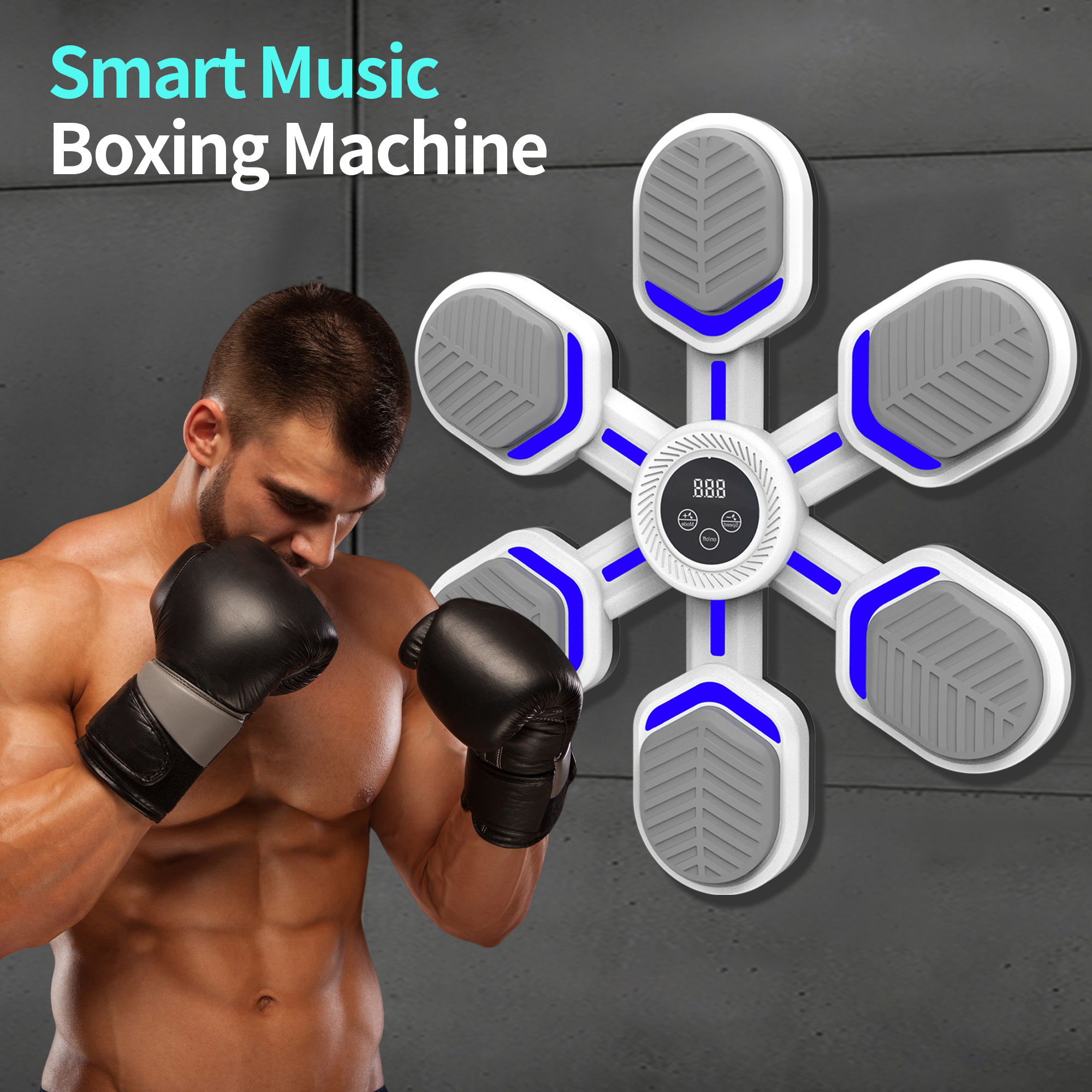 Home Workout Boxing Smart Music Boxing Machine Wall Mount - 9 Modes ...