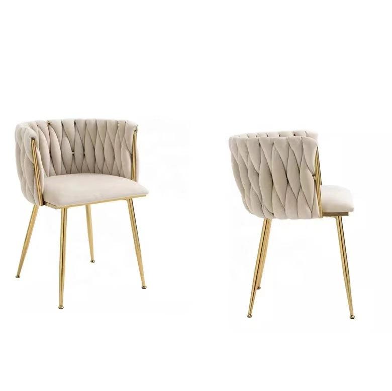 Modern Minimalist Fabric Backrest Chair with Armrests for Cafs Milk Tea ...