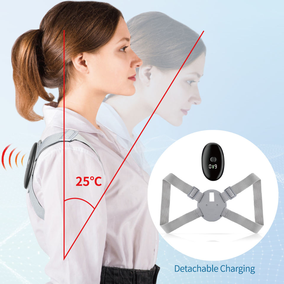 Adjustable Smart Electronic Back Massager Posture Vibration Reminder ...