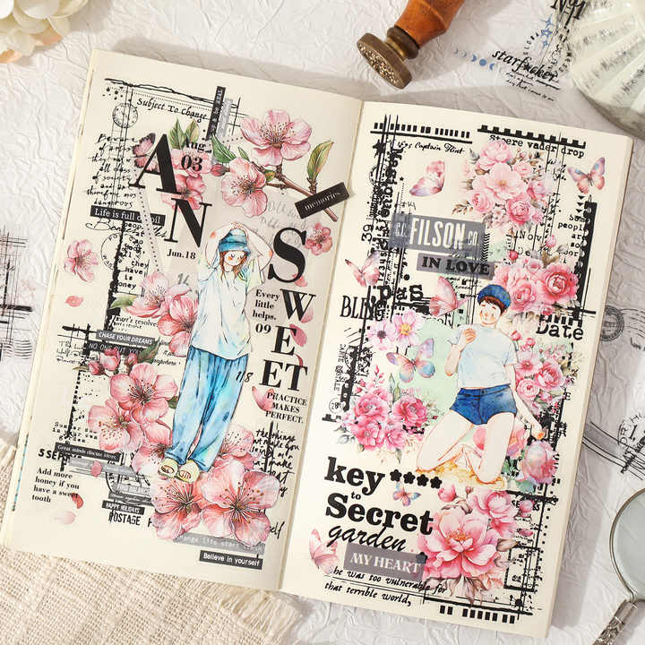 30 Stickers Per Pack Corner Stories Series Waterproof Handbook Stickers ...