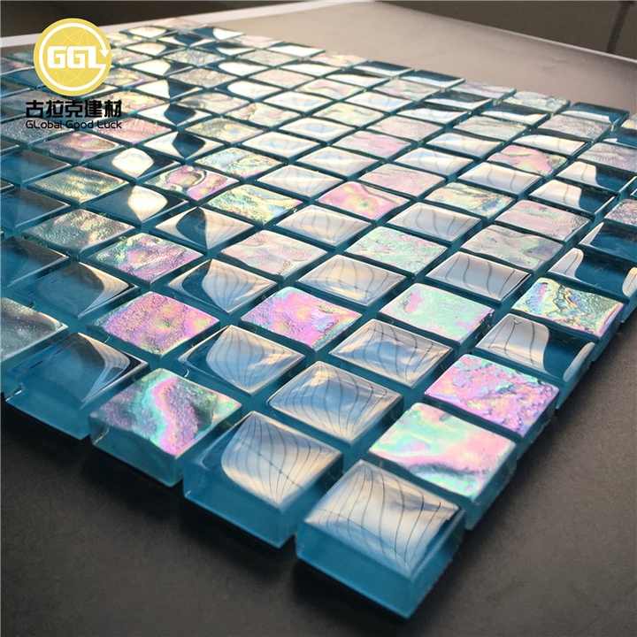 Rainbow Sparkle Tile Glass Mosaic for Pool & Interior