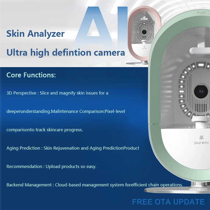 AI Skin Scanner 2024 Skin Analyzer Facial test Moisture Facial Scanner ...