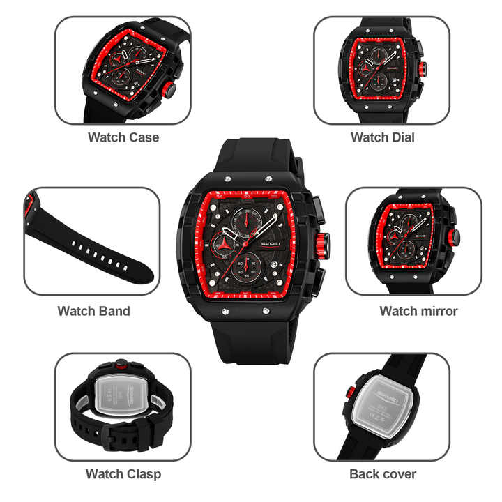 SKMEI 9341 Six-Pin Sports Watch - Unique Quartz Wristwatch
