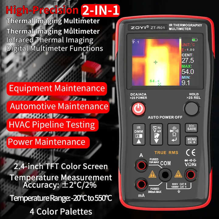 ZOYI ZT-R01 Portable HD Infrared Thermal Imager & Multimeter