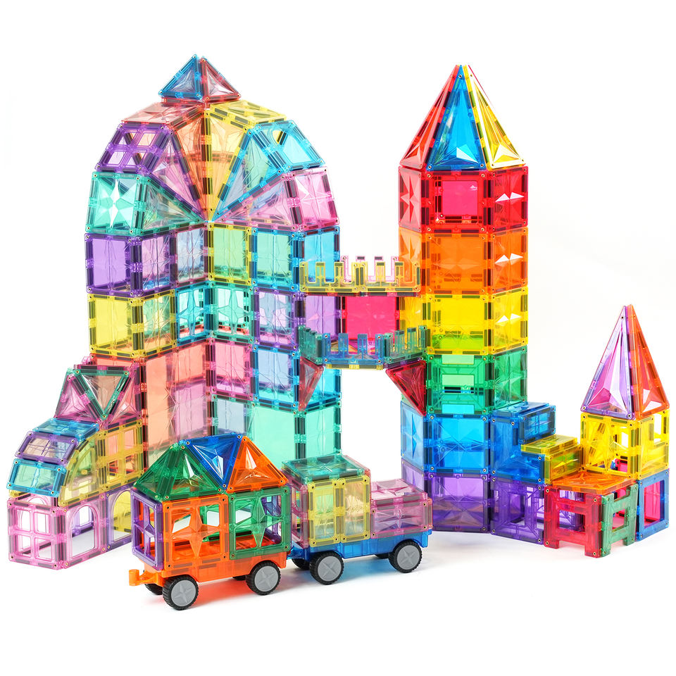 MNTL Fantasy Castle 136pcs Magnetic Tiles STEM Preschool Educational ...