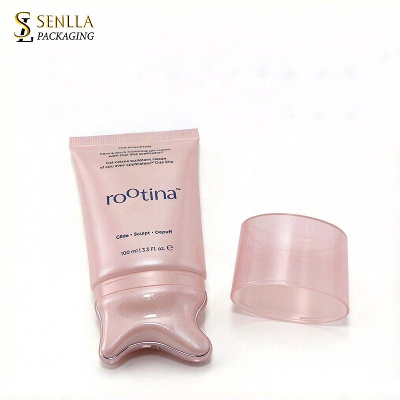 Custom Luxury 100ml Plastic Cosmetic Tube Massage Head Packaging Neck ...