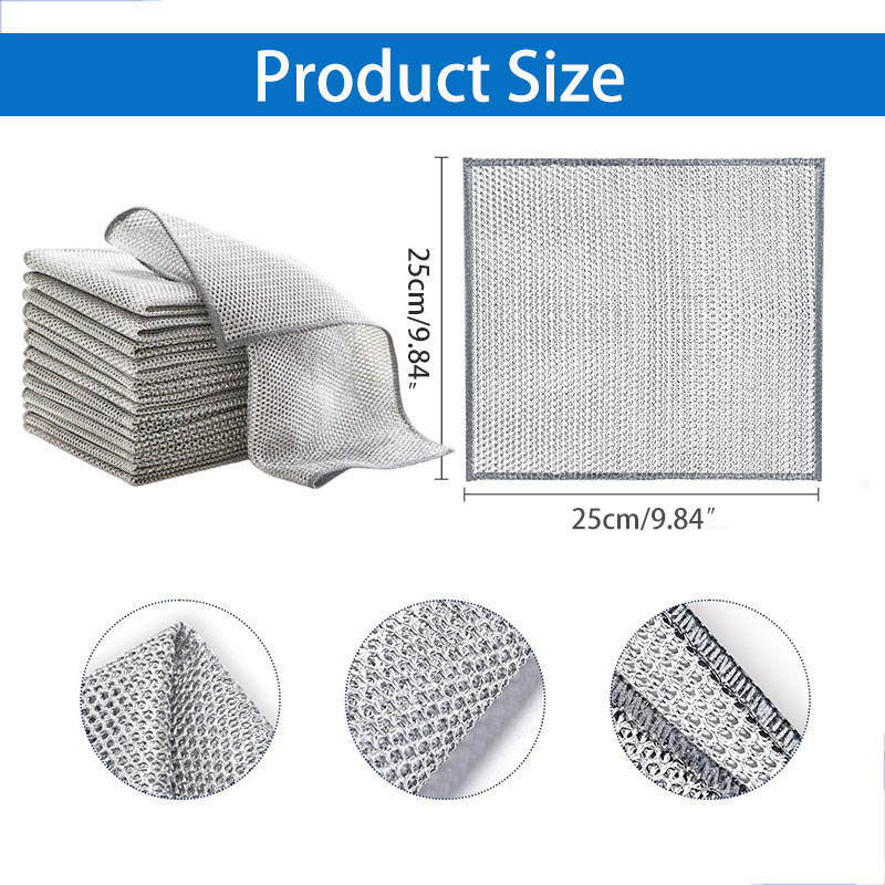 Foamstar Non Scratch Reusable Scrubbing Cloth Metal Cleaning Cloths ...
