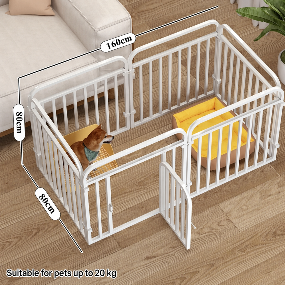 6-panel heavy-duty foldable metal pet playpen, rust-proof, portable ...