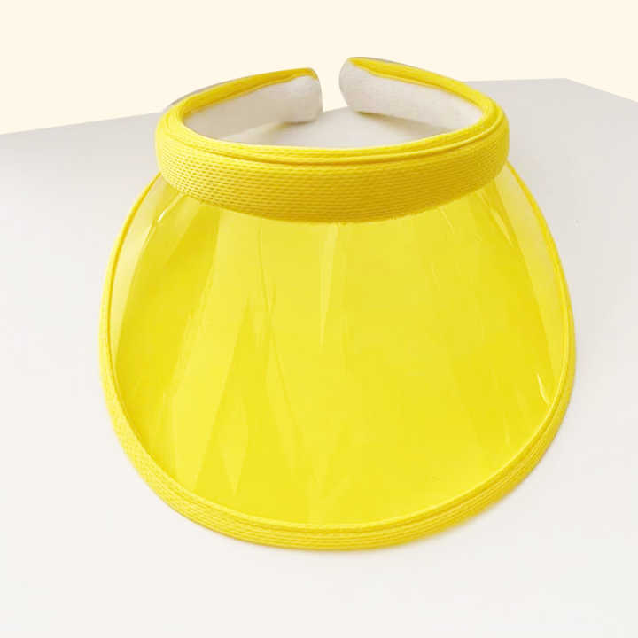 Dairui Unisex Large Brim Laser Visor Hat Lightweight PVC Sun Cap for ...