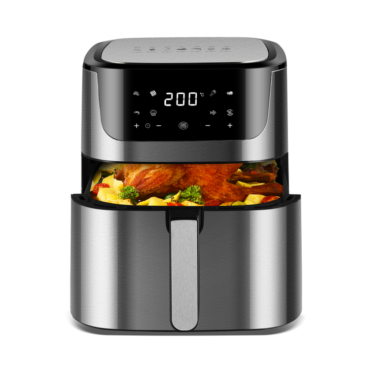 Stainless Steel 8L Touch Screen Smart Air Fryer Multifunctional ...