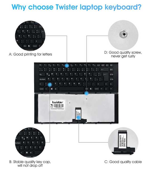 Notebook Keyboard for ACER - Standard, Wireless, & Black Switch