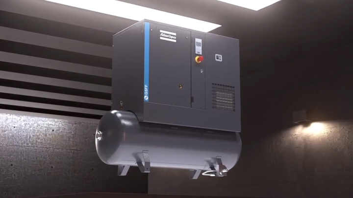 Atlas Copco Screw Air Compressors 3HP to 30HP - Heavy Duty, Air Cooled ...