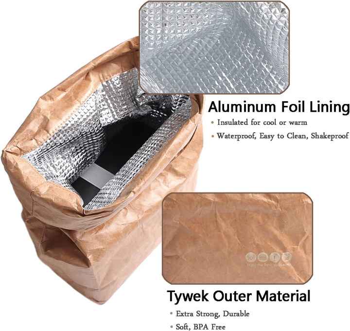 Custom Printing Dupont Tyvek Paper Cooler Bag Eco Foil Lined Tyvek ...