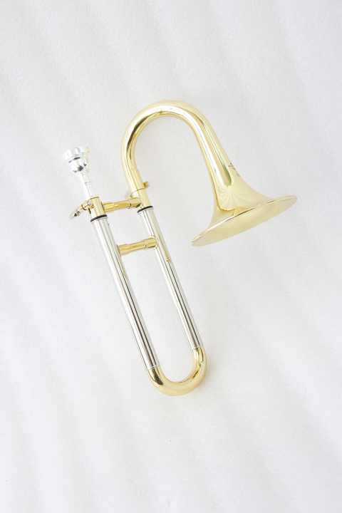 High Bb Piccolo Trombone - Gold Lacquer, Full Slide
