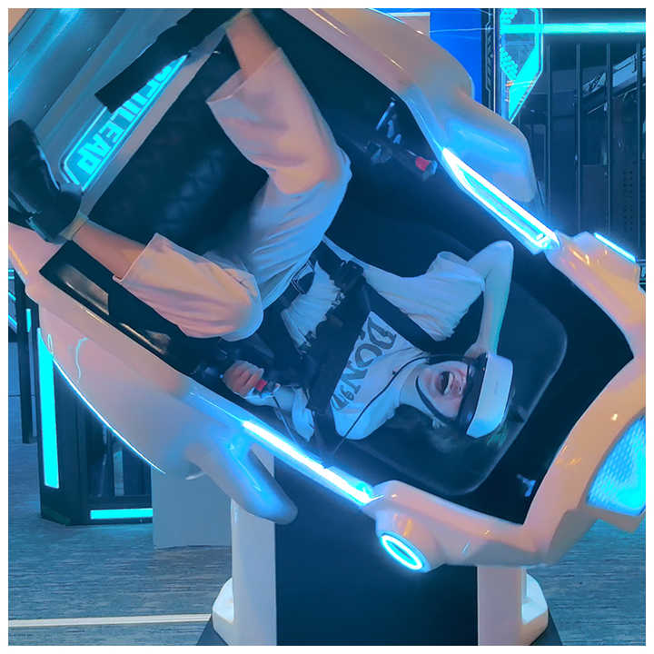VR Simulator 720-Degree Roller Coaster Flight Experience for Trampoline ...