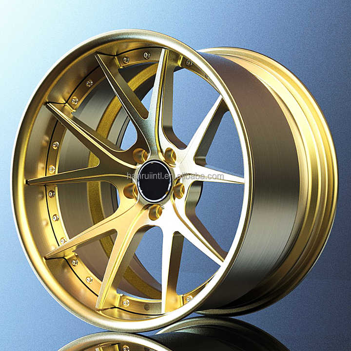 Chrome Gold Deep Concave Forged Wheels for Lambo Aventador