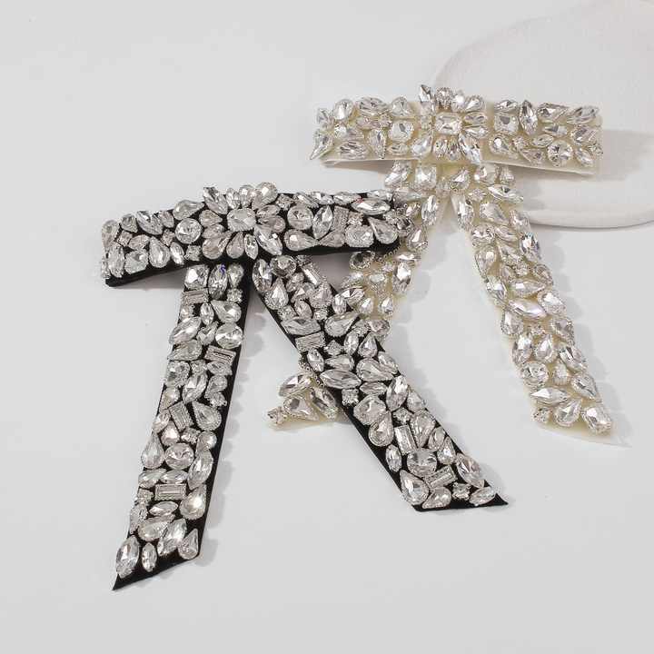 Luxury Style Multi Bling Crystals With Velvet Ribbon Hair Accessories ...