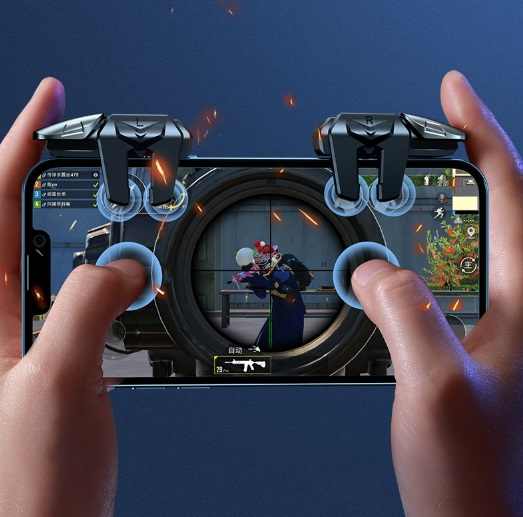 New Mobile Phone Gaming Triggers Gamepad Joystick 6-finger Aims ...