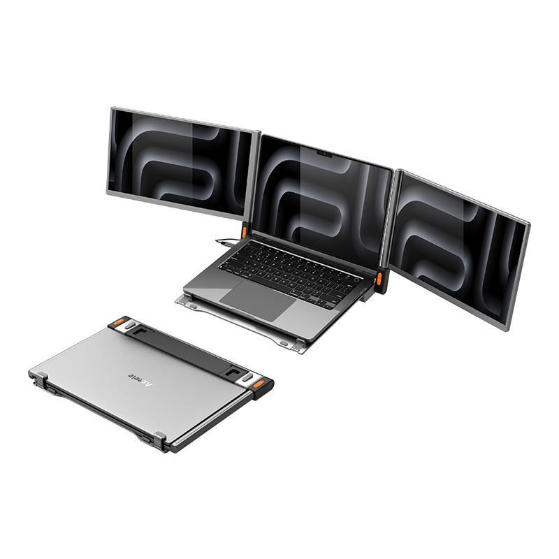 1080P LCD 270 Degree Foldable Type-C Ports Portable 14-inch 60Hz Dual ...