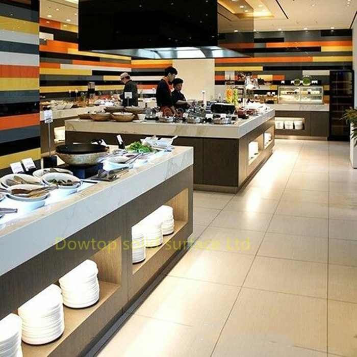 Mesa de Bar con diseño de mostrador de comida caliente, para Buffet, el ...