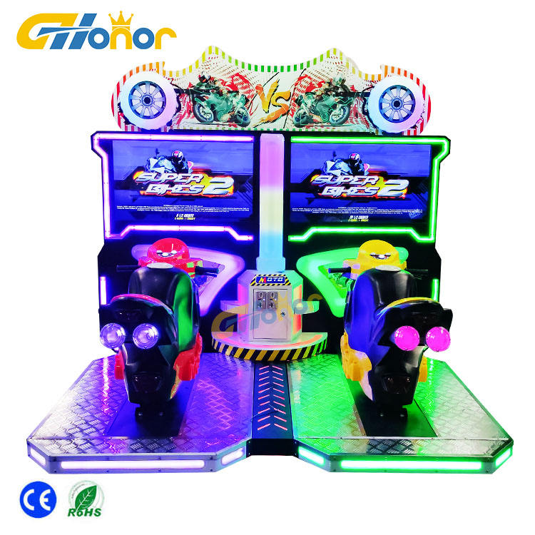Twins FF Moto Racing Arcade Game Machine - 2 Player Simulator