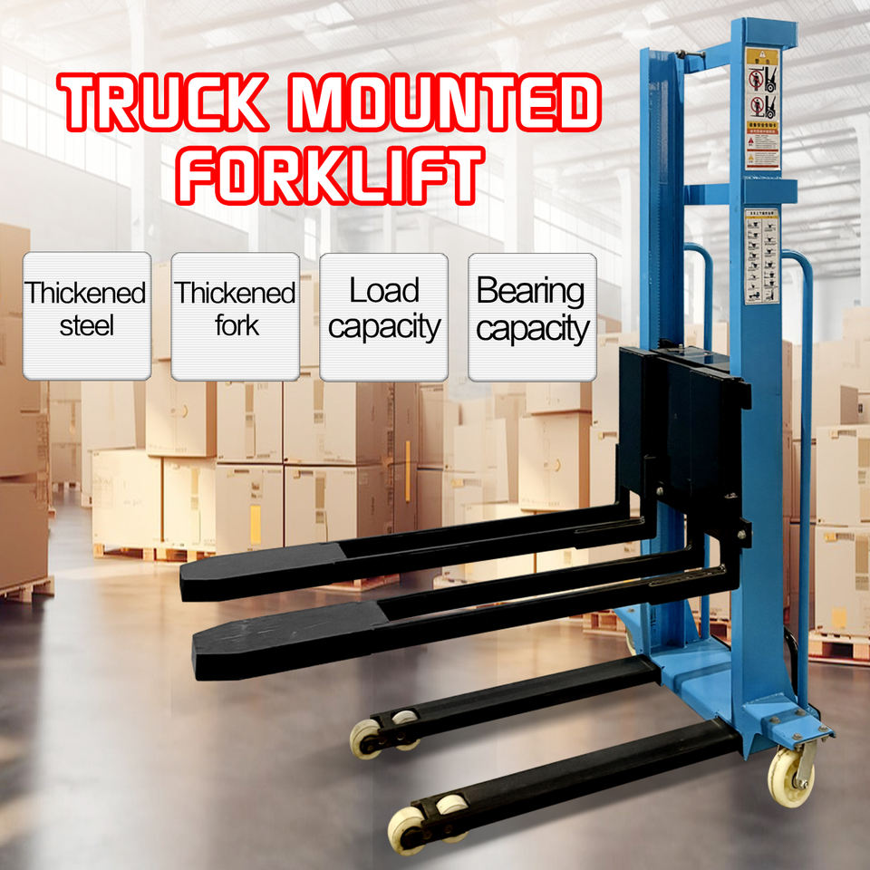 Manual Portable Forklift 1 Ton Lead-Acid Battery Small Hydraulic Pallet ...