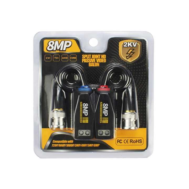 8MP HD CCTV Video Balun Transceiver Video Transformer with Screw ...