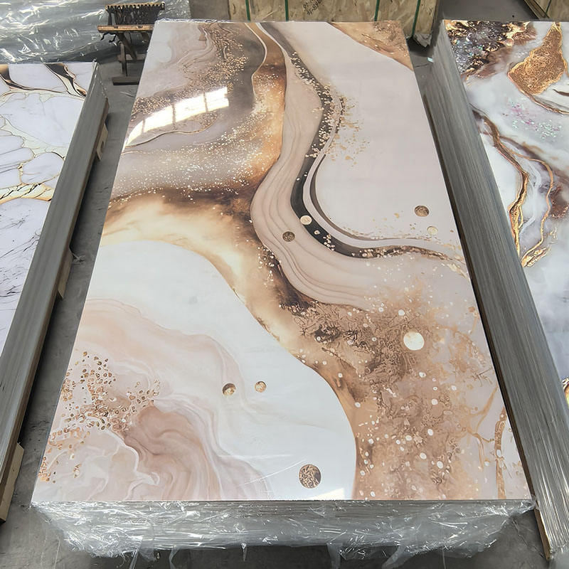 UV Marble Sheet PVC Waterproof Fireproof Wall Panels Marbled Effect ...