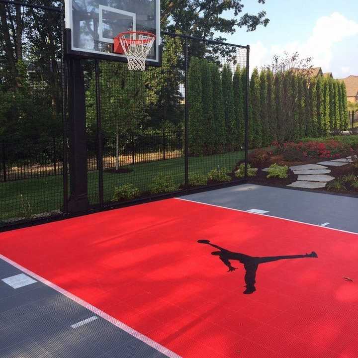 Outdoor Half Basketball Court - Durable & Versatile Flooring