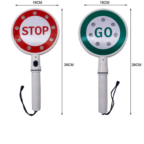 Reflective Traffic Stop Command Sign Battery Handheld Light Reflective ...