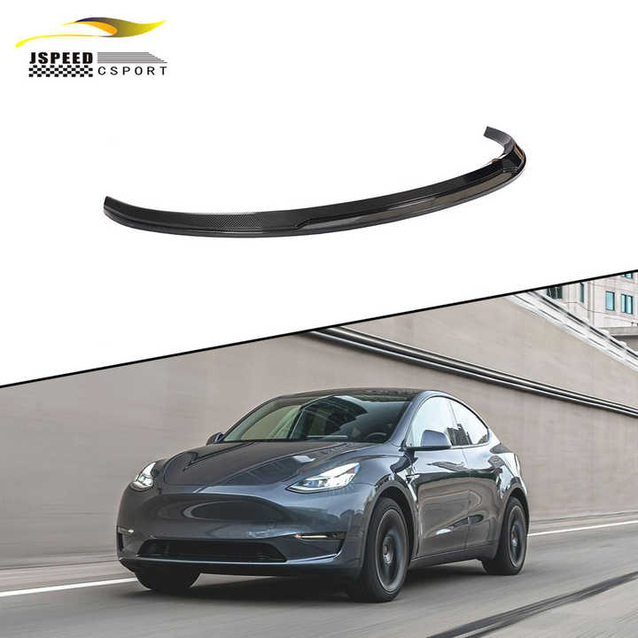 Carbon Fiber Front Lip Spoiler for Tesla Model Y 2019-2021